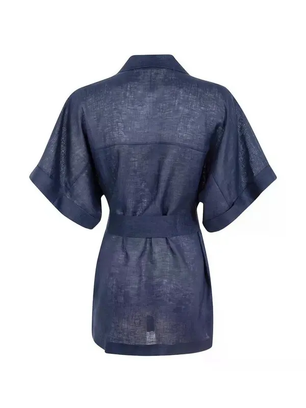 Liviana Conti Belted Short-sleeve Jacket