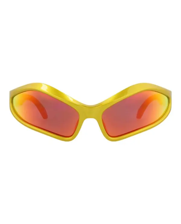 Balenciaga Shieldframe Bio Injection Sunglasses - Yellow Yellow Red (bb0314s/30014767/004)