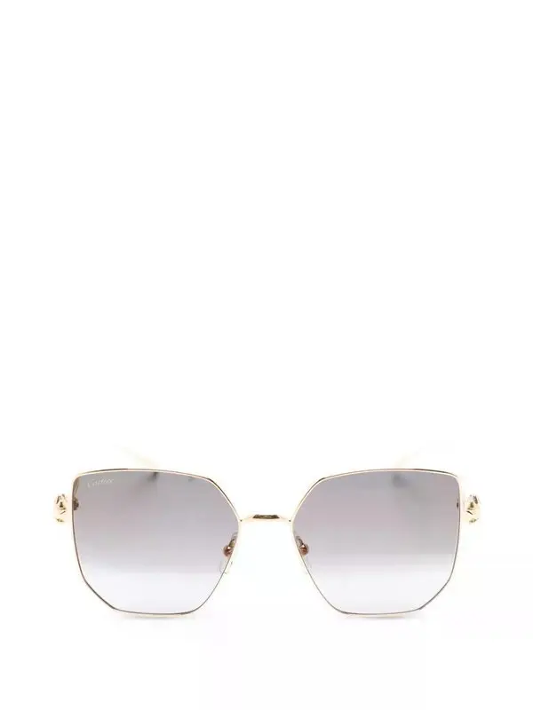 CARTIER Square-frame Sunglasses - Gold