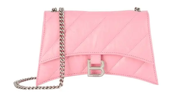 Balenciaga Xs Quilted Crush Leather Shoulder Bag - Sweet Pink