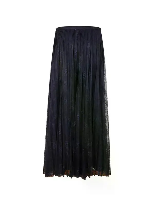 Alberta Ferretti Lace Pleated Skirt