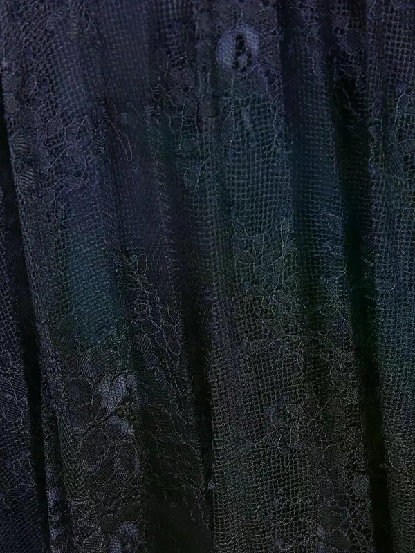 Alberta Ferretti Lace Pleated Skirt