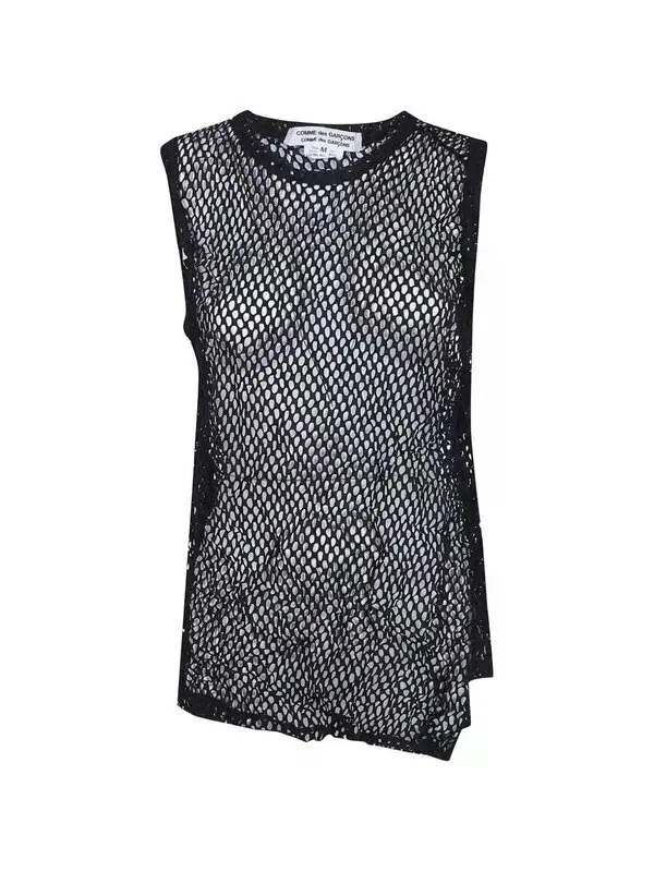 Comme Des Garçons Mesh Asymmetric Top - Black
