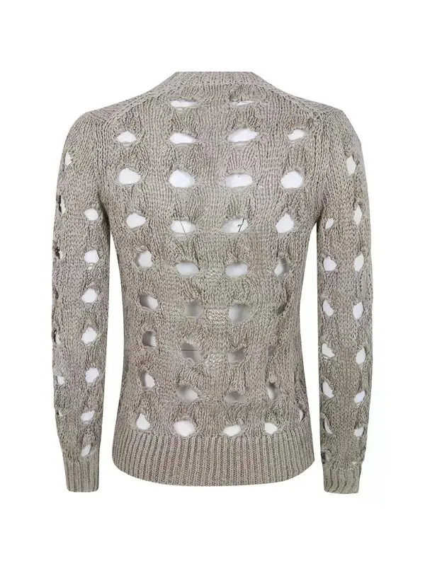 Comme Des Garçons Cut-out Cardigan - Neutrals