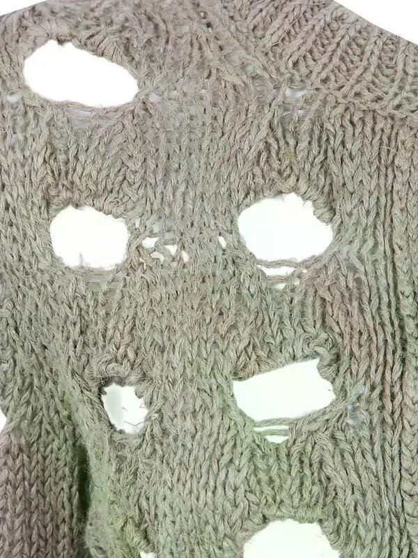 Comme Des Garçons Cut-out Cardigan - Neutrals