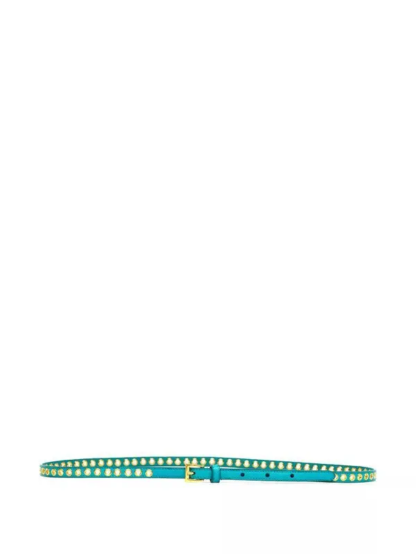 Prada Skinny Eyelet Belt - Blue