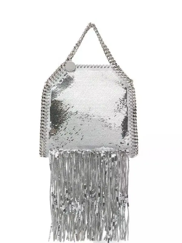 Stella McCartney Mini Falabella Fringed Tote Bag - Silver