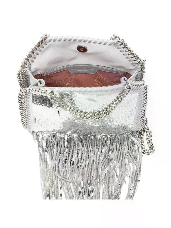 Stella McCartney Mini Falabella Fringed Tote Bag - Silver