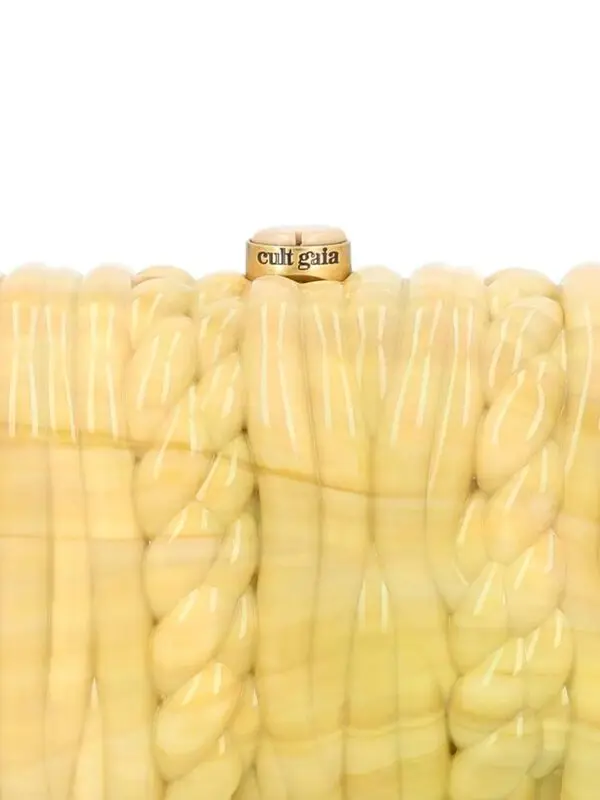 Cult Gaia Helene Cable-knit Effect Clutch Bag - Neutrals