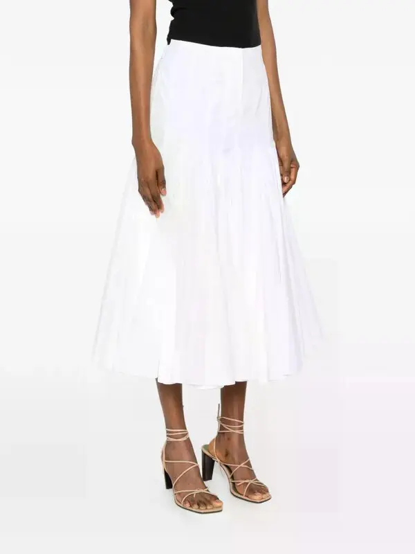 Jacquemus Pleated A-line Midi Skirt