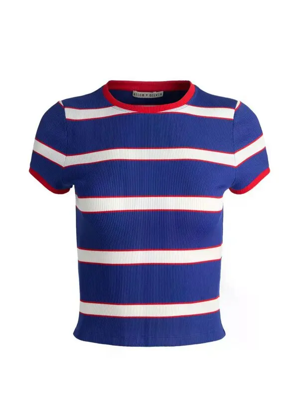 Alice + Olivia Onie Striped T-shirt - Blue