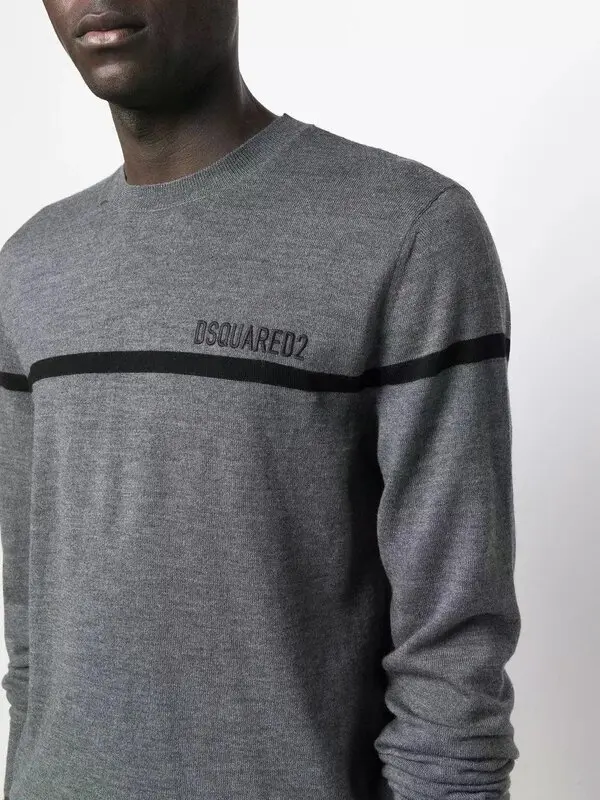 Dsquared2 Logo-embroidered Wool Jumper