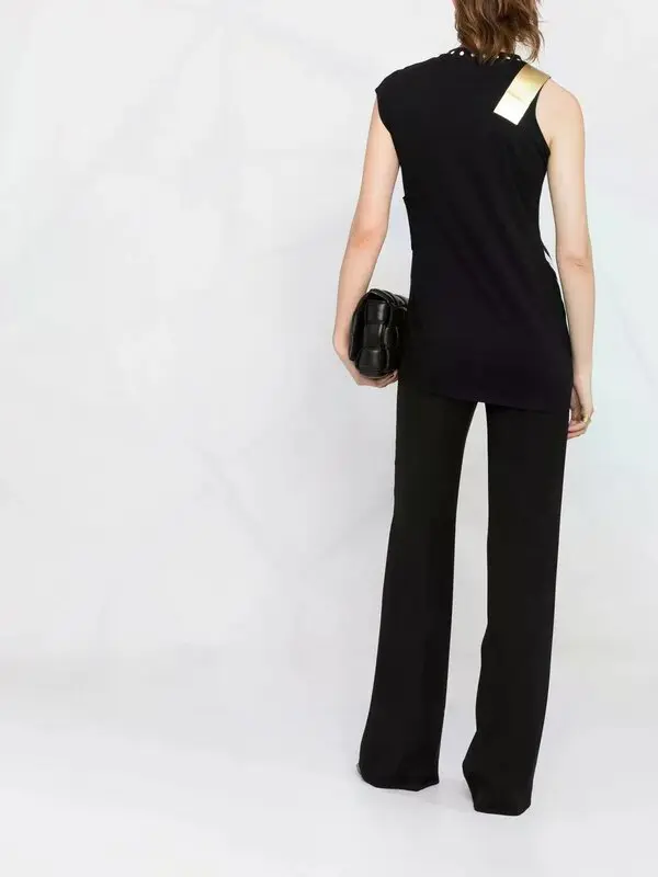 Balmain Mix-print Asymmetric Top