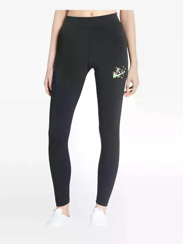 Nike Dri-fit Swoosh Run 7/8 Leggings - Black
