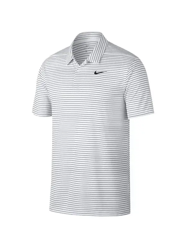 Nike Dri-fit Striped Polo Shirt - White