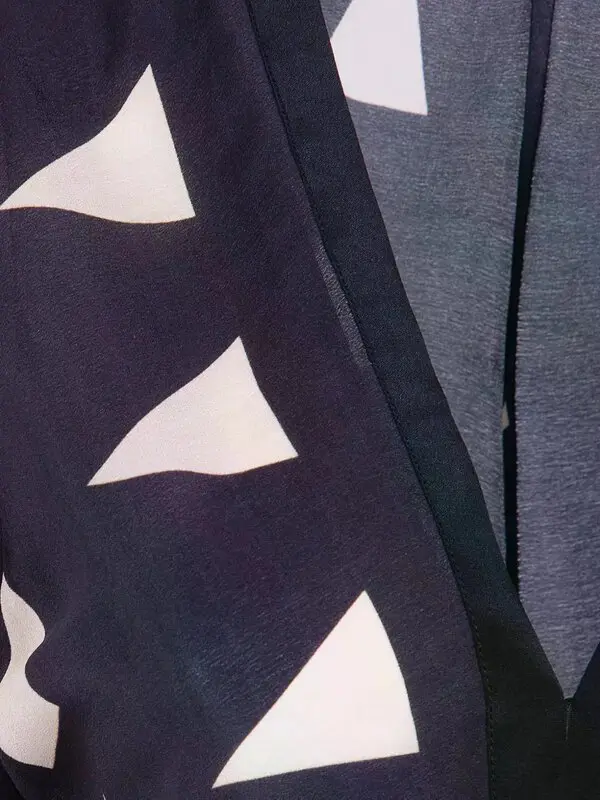 VOLANTIS Geometric-print V-neck Dress
