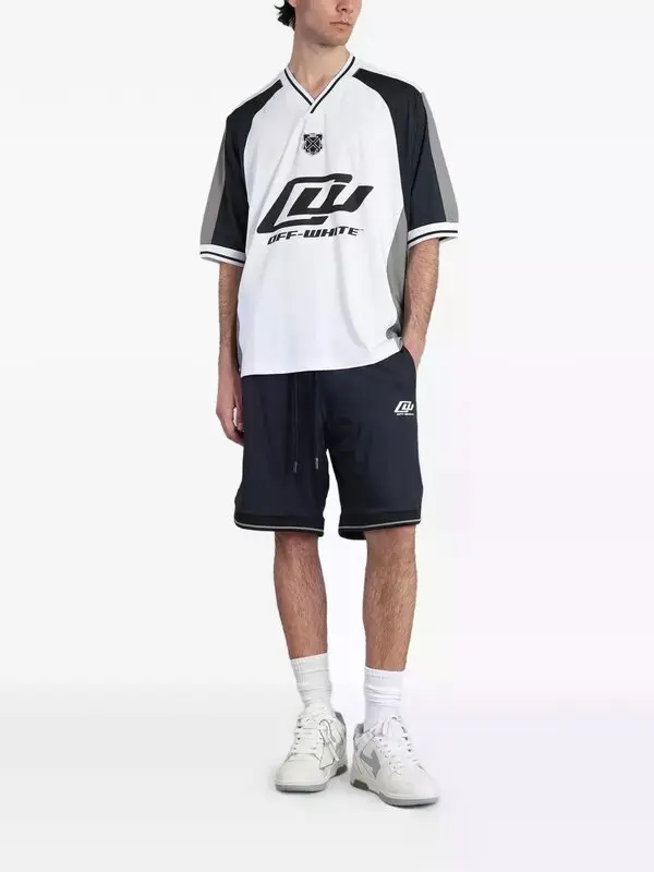 Off-White Logo-print Panelled Shorts