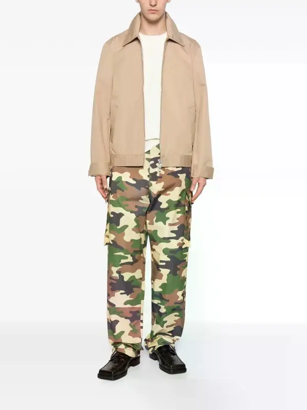 JW Anderson Camouflage-print Cargo Trousers - Green