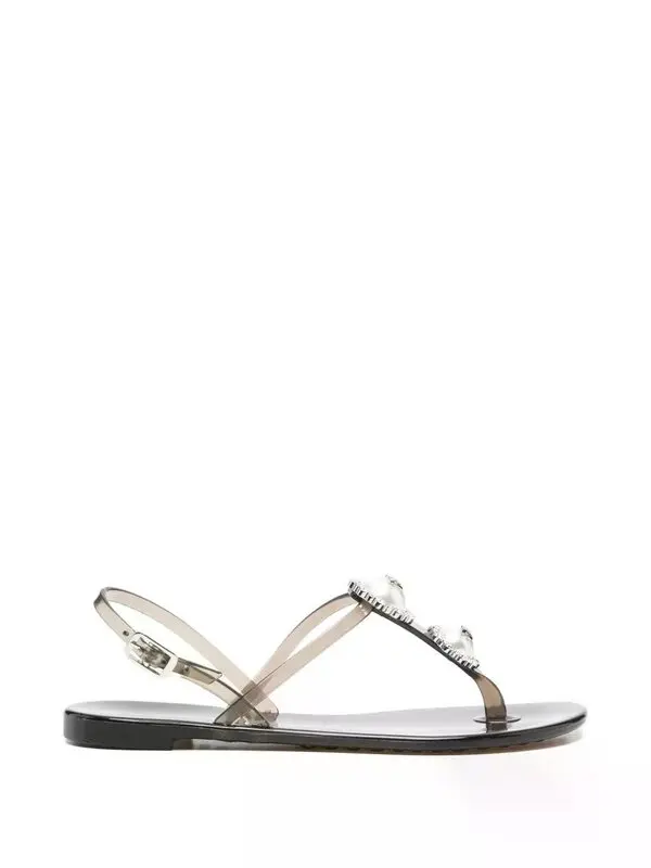Casadei Faux-pearl Embellished Sandals - White