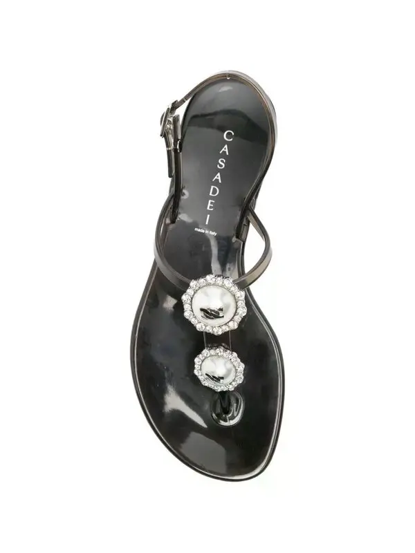 Casadei Faux-pearl Embellished Sandals - White
