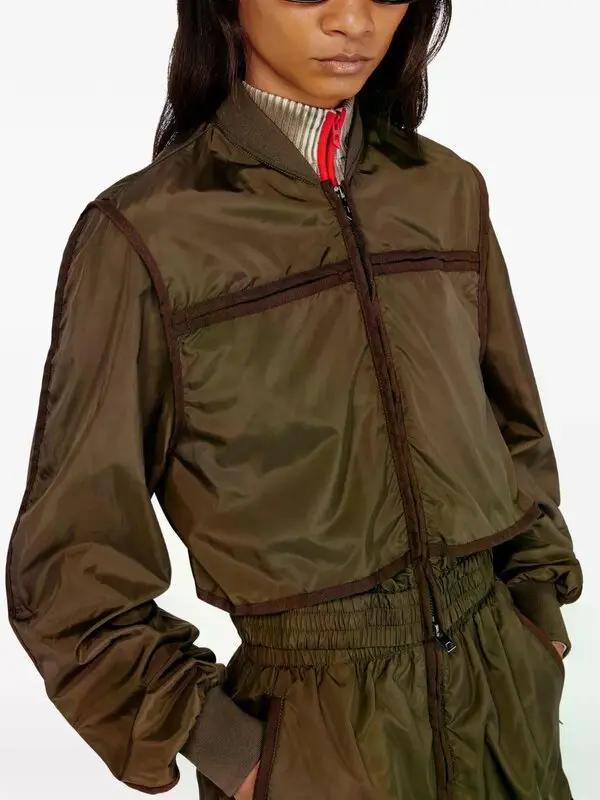 DIESEL® Nylon Jacket With Tonal Taping And Embossed Detail