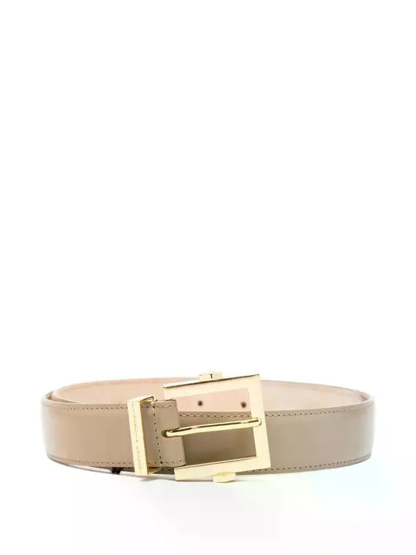 Elisabetta Franchi Logo-plaque Buckle Belt - Neutrals