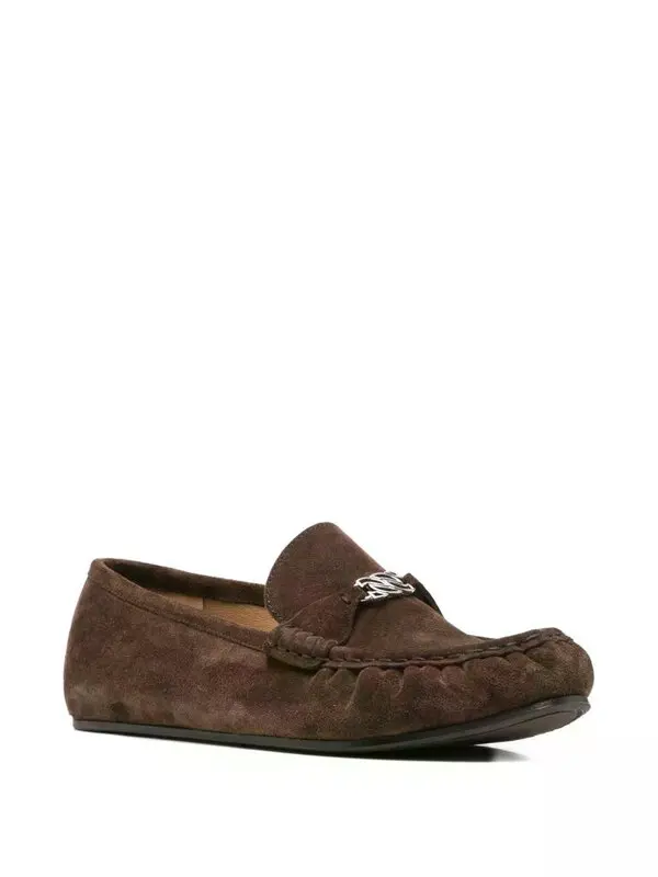 Casadei C-chain Suede Loafers