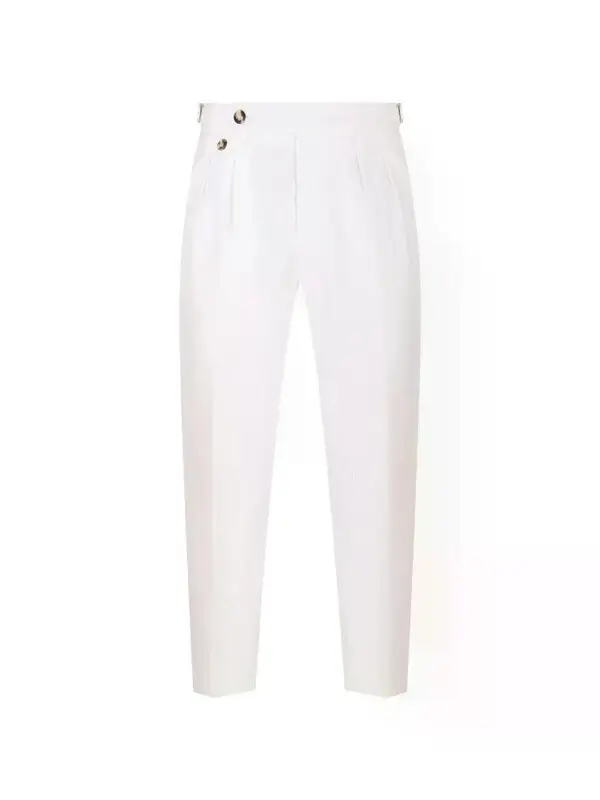 Brunello Cucinelli Pleated-front Trousers - White