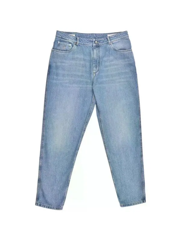 Brunello Cucinelli Faded-effect Straight-leg Jeans - Blue