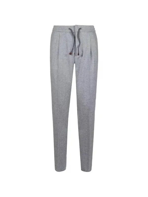 Brunello Cucinelli Tailored Drawstring Trousers - Grey