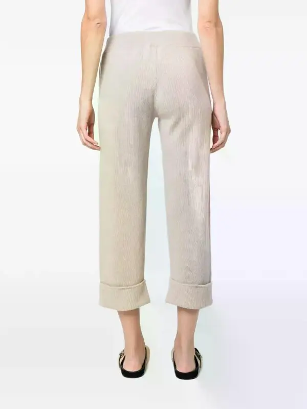 Brunello Cucinelli Ribbed-knit Turn-up Track Pants