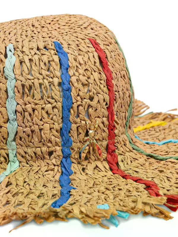 Patrizia Pepe Raffia Hat With Logo
