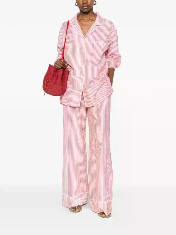 RIVIERA Striped Pattern Shirt - Red