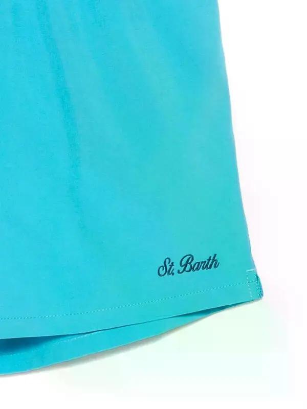 MC2 SAINT BARTH Embroidered Logo Swim Shorts - Blue