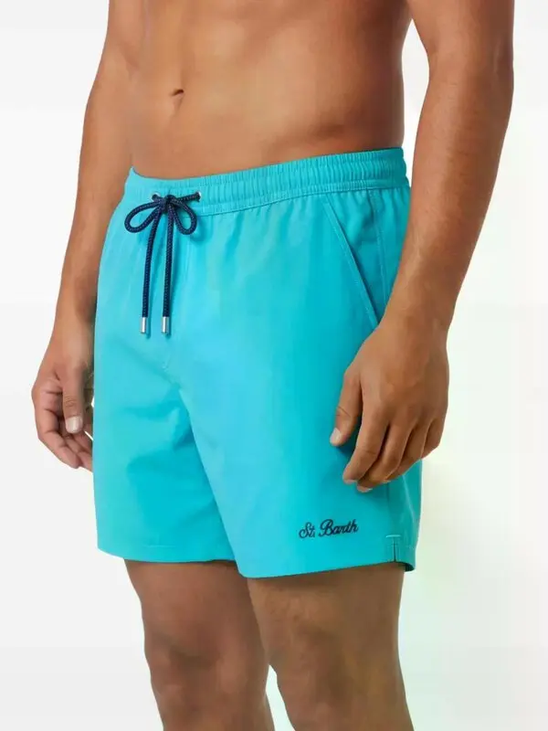 MC2 SAINT BARTH Embroidered Logo Swim Shorts - Blue