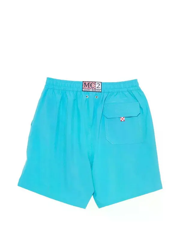 MC2 SAINT BARTH Embroidered Logo Swim Shorts - Blue