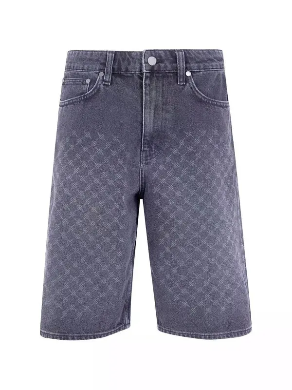 DAILY PAPER Monogram Denim Shorts - Black