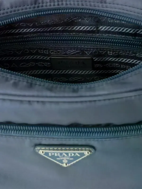 Prada Re-nylon Crossbody Bag With Detachable Pouch - Blue