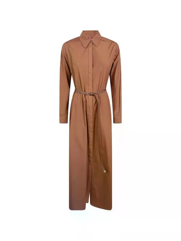 Max Mara Belted Shirt Dress - Brown