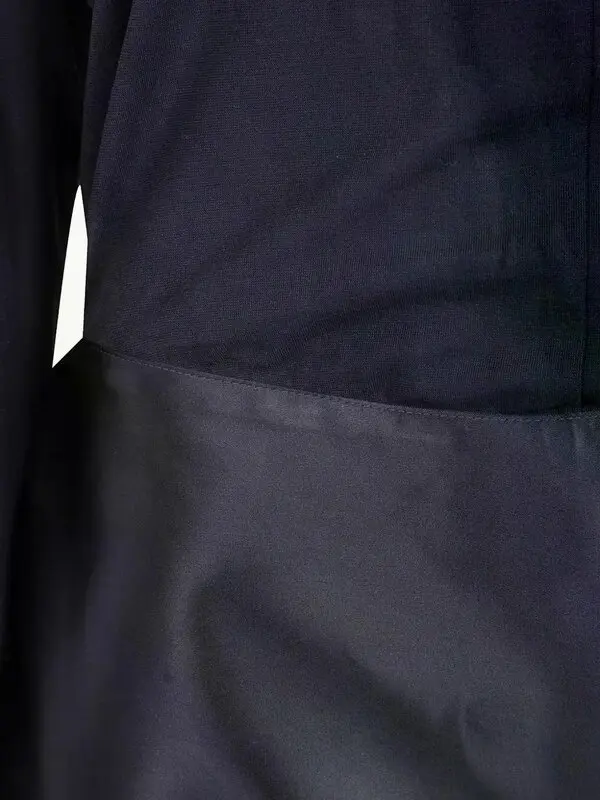 DARKPARK Satin-trim Long-sleeve Blouse - Blue
