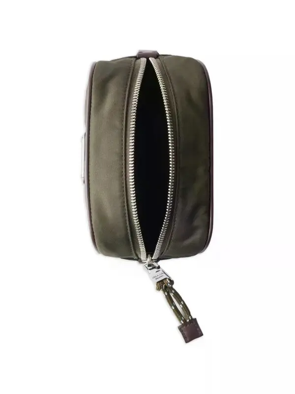 Prada Speedrock Re-nylon And Leather Pouch - Green