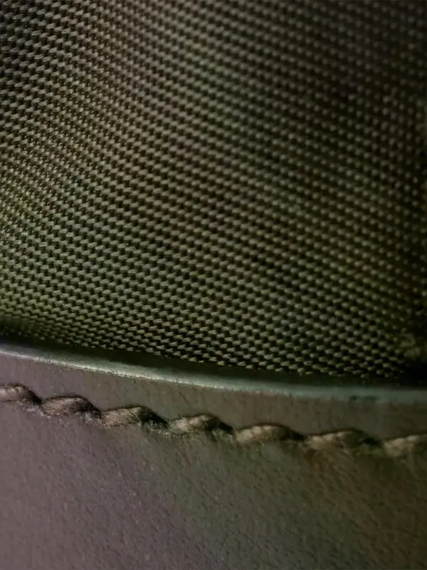 Prada Speedrock Re-nylon And Leather Pouch - Green