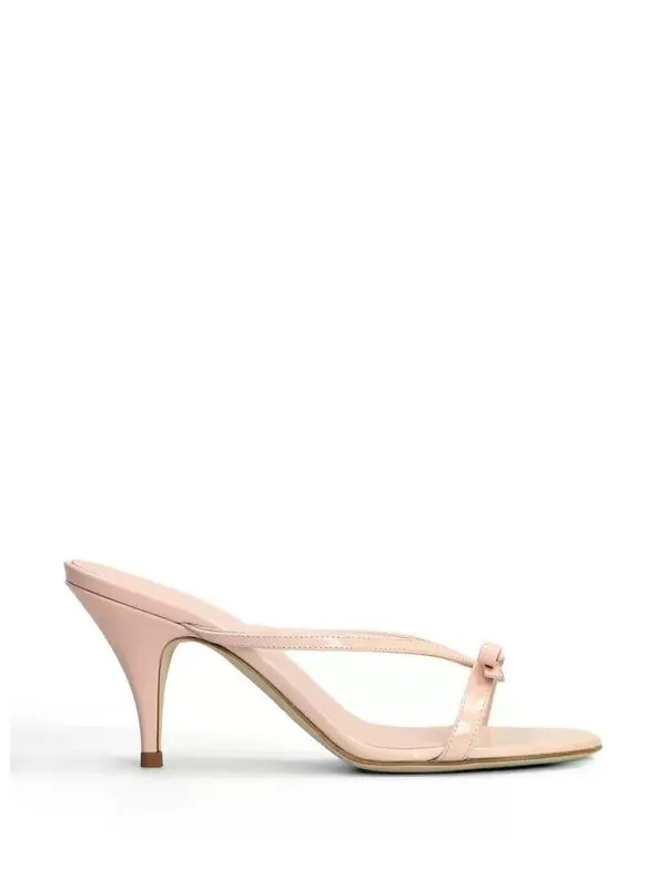 3JUIN Bow-detail Patent-leather Sandals - Pink