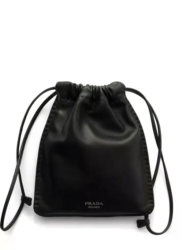 Prada Nappa Leather Smartphone Pouch - Black