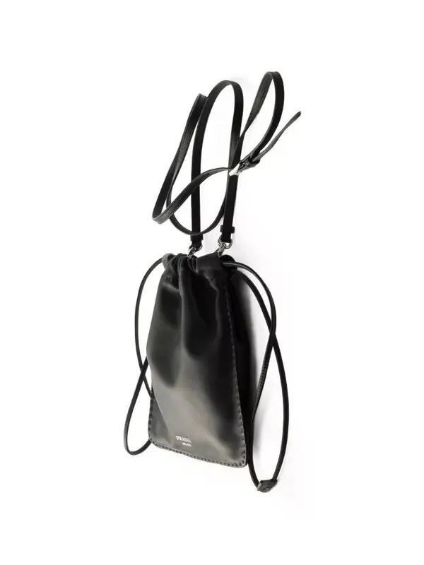 Prada Nappa Leather Smartphone Pouch - Black