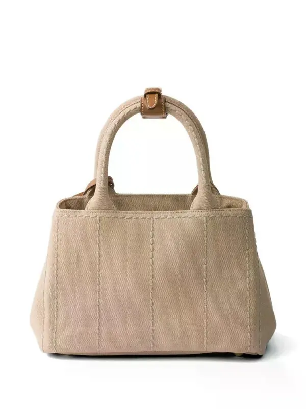 Prada Jardinière Cotton Canvas Mini-bag - Neutrals
