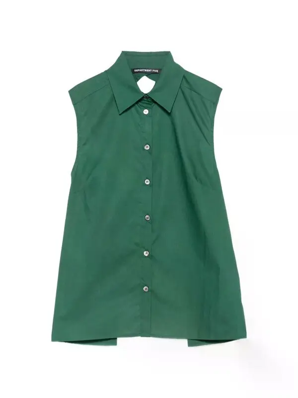 DEPARTMENT 5 Cut-out Sleeveless Shirt - Green