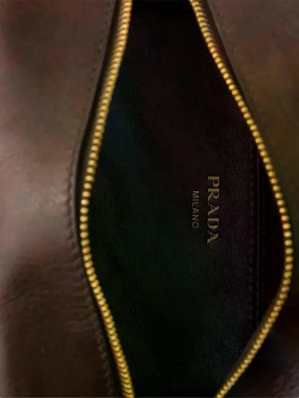 Prada Antiqued Leather Top-handle Mini-bag - Brown