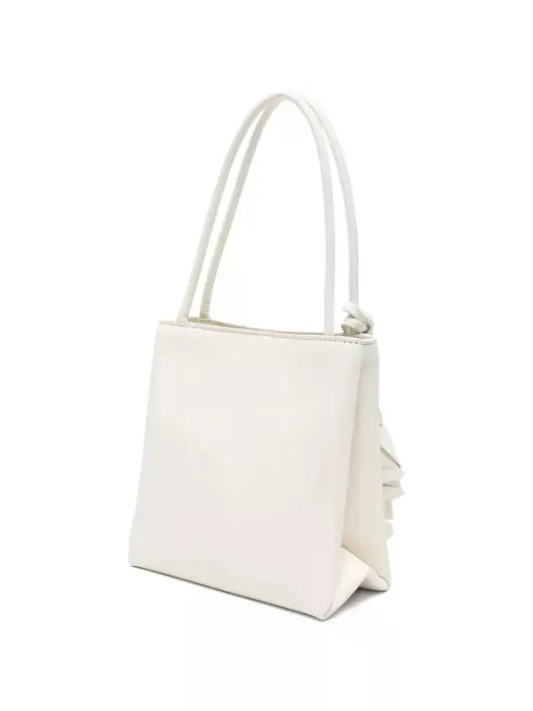Magda Butrym Leather Tote Bag With Flower Detail - White