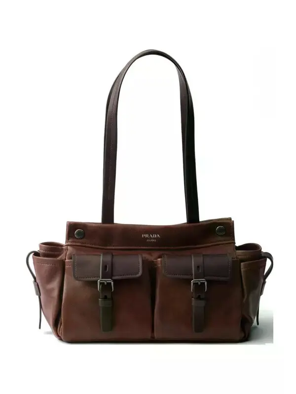 Prada Medium Leather Tote Bag - Brown